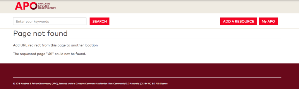 APO’s crusade against broken links – BLOG