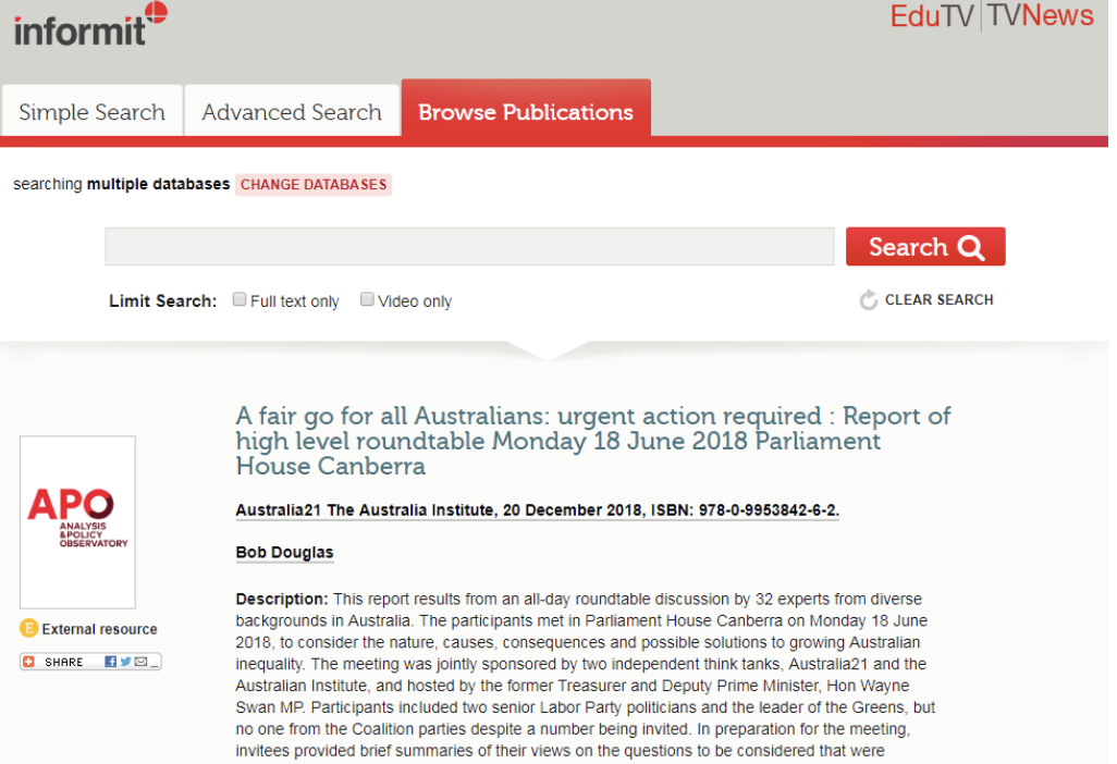 Informit launches new Policy Database via APO﻿ partnership – BLOG